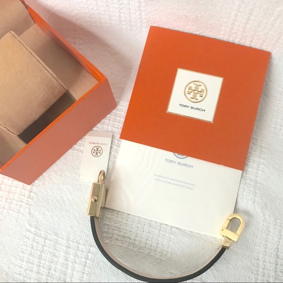 Tory Burch | Accessories | Tory Burch Surrey Leather Strap Lock Watch ...